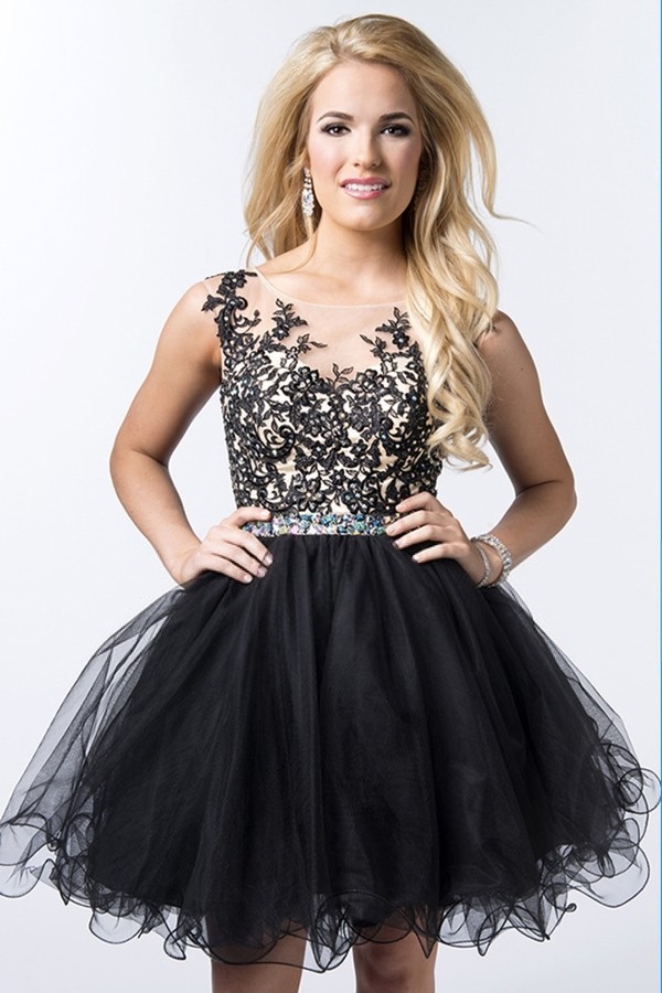 Custom Made Red Tulle Cocktail Dresses 2015 Short Cocktail Party Gowns ...